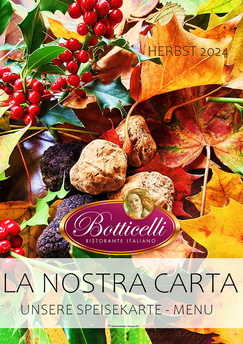 Ristorante Botticelli Hannover - Speisekarte - Original italienische Küche